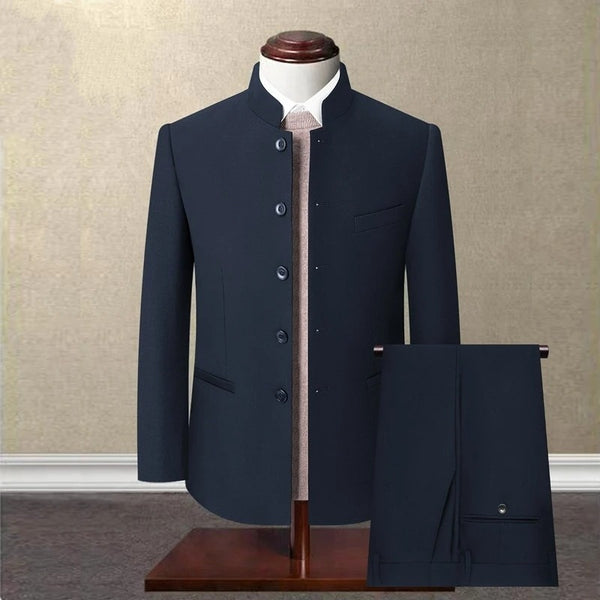 Youth Slim Fit Chinese Stand Collar Suit – Britehouseusa.com